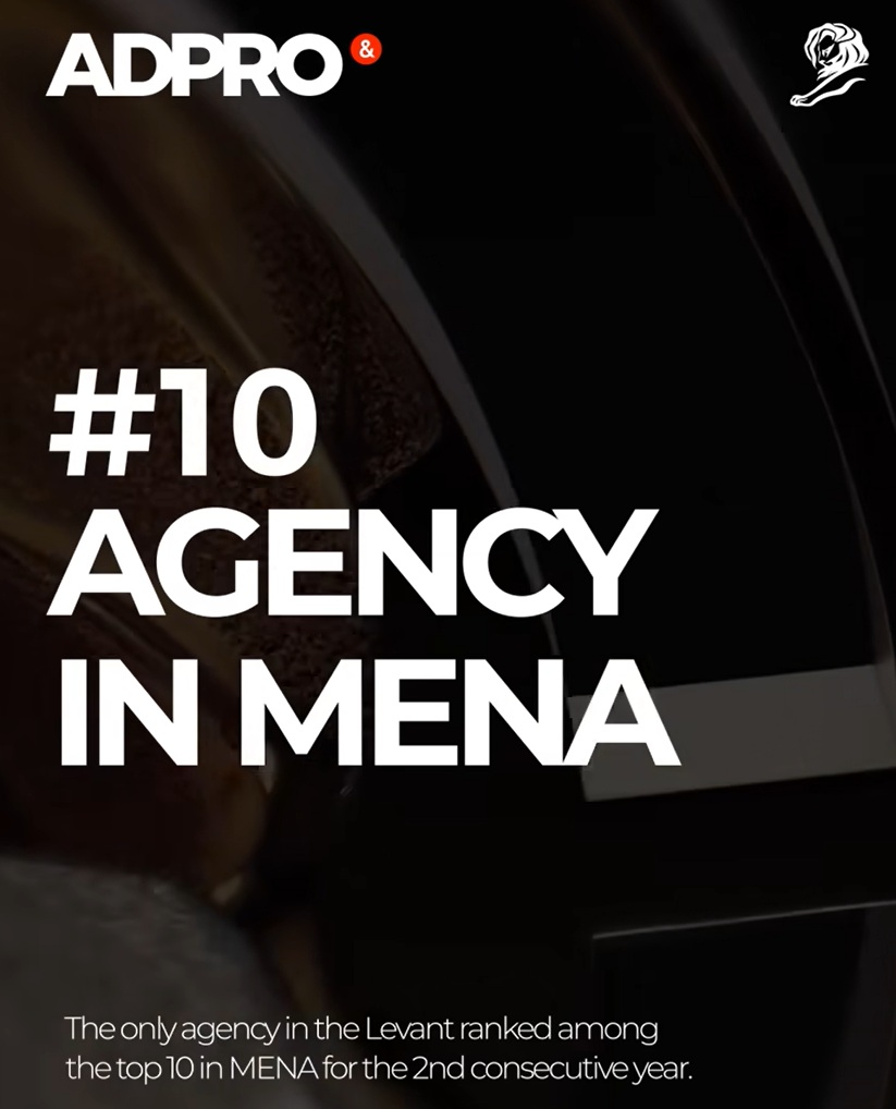 Adpro& Group ranked in "Top 10" in MENA, by Cannes Lions for the second ...
